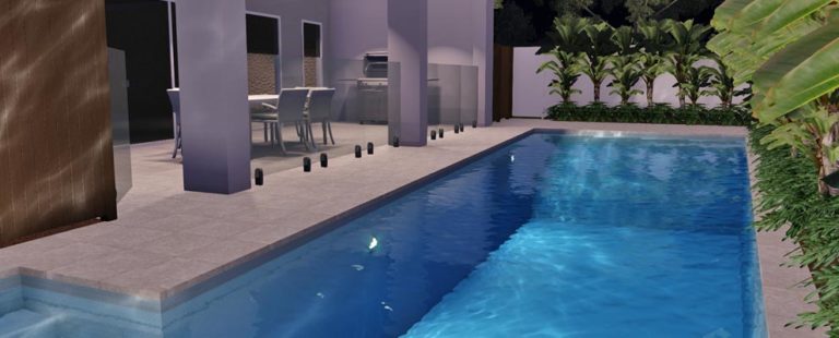 3D rendered swimming pool concepts, visualise your new outdoor space